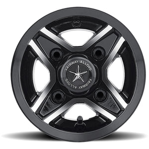 Fairway Alloys FA127 Divot 8x7 4x4" +0mm Black/Machined Wheel Rim 8" I ...