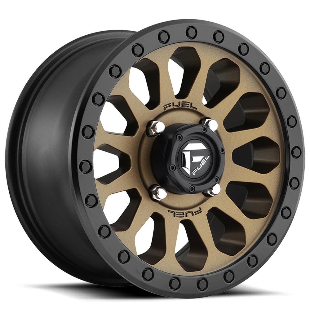 Fuel UTV D600 Vector 15x7 4x136 +38mm Bronze Wheel Rim 15" Inch — CWO